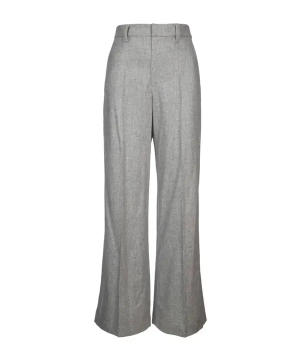 Brunello Cucinelli High-waist Wide-leg Tailored Trousers - Gray