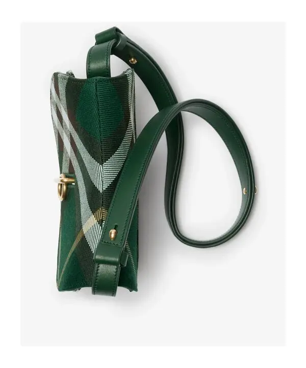 Burberry Rocking Horse Checked Crossbody Bag - Green