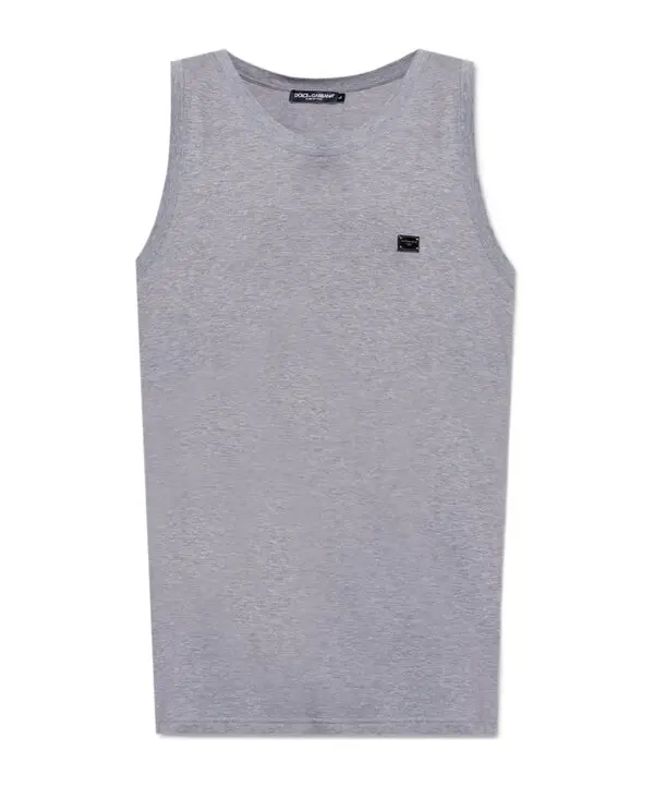 Dolce & Gabbana Oversized Logo Tag Singlet