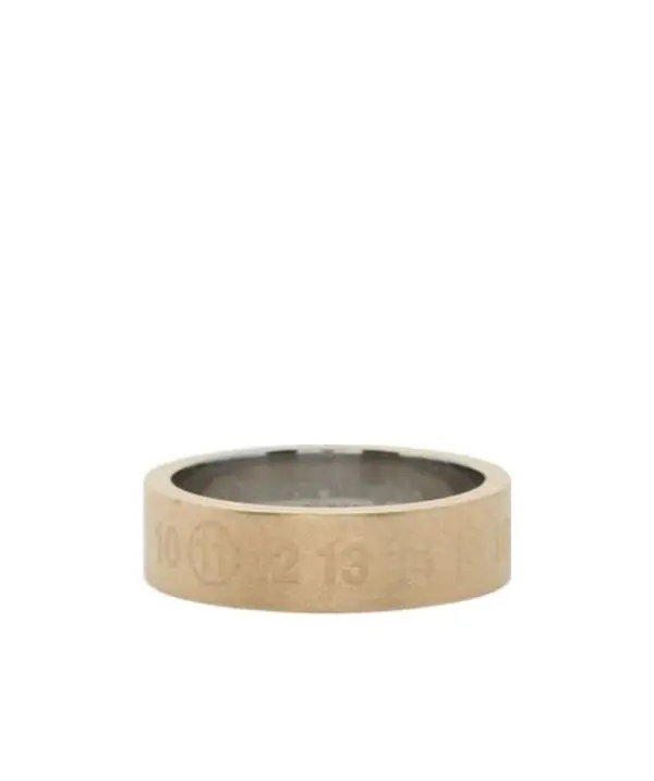 MAISON MARGIELA Engraved Logo Band Ring - Yellow