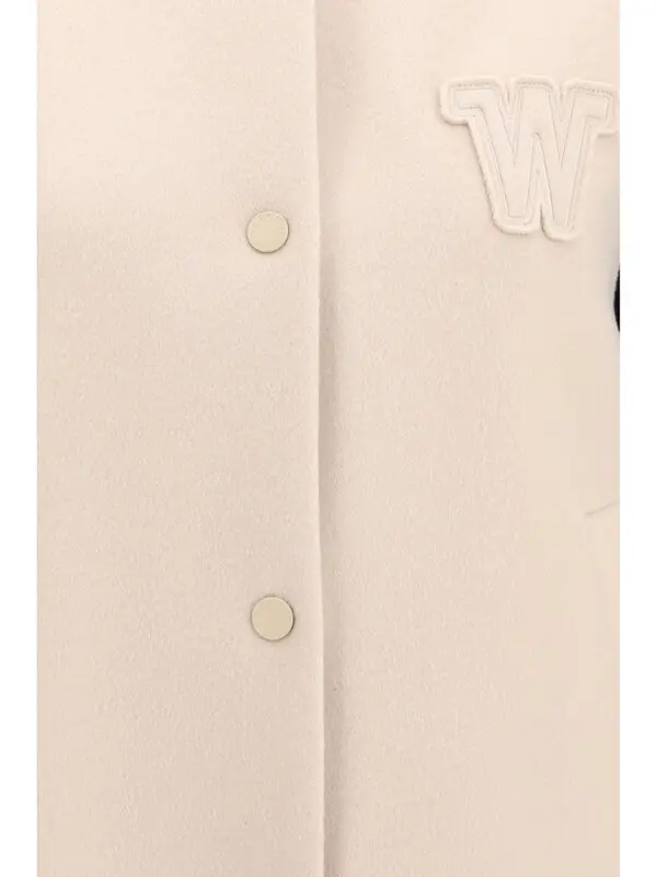 Max Mara Oversized Varsity Bomber Jacket - Sand