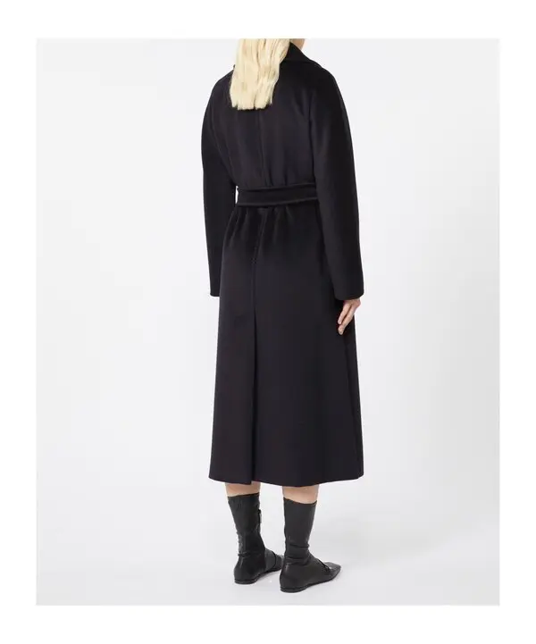 Max Mara Tenzone Tied-waist Long-sleeved Coat - Black