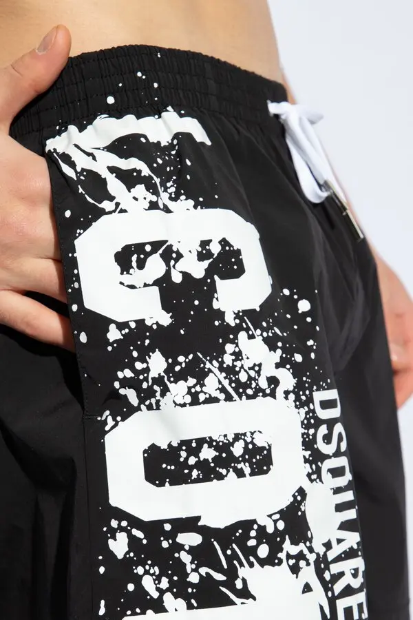 Dsquared2 Logo Print Beach Shorts