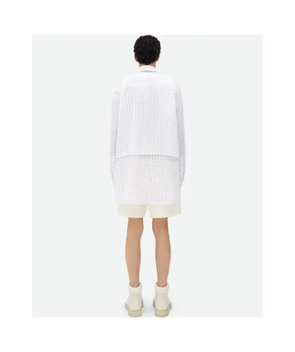 Bottega Veneta Crisp Cotton Silk Double Layer Shirt