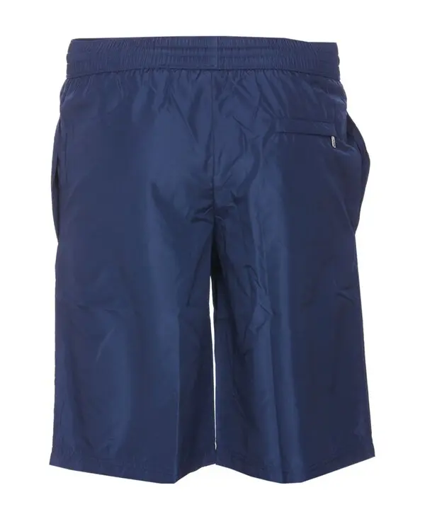 Dolce & Gabbana Logo Plaque Elasticated Waist Shorts - Blue