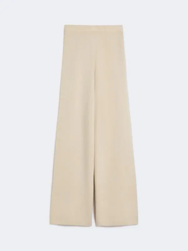 Max Mara Judy Wide Leg Knitted Trousers - Beige