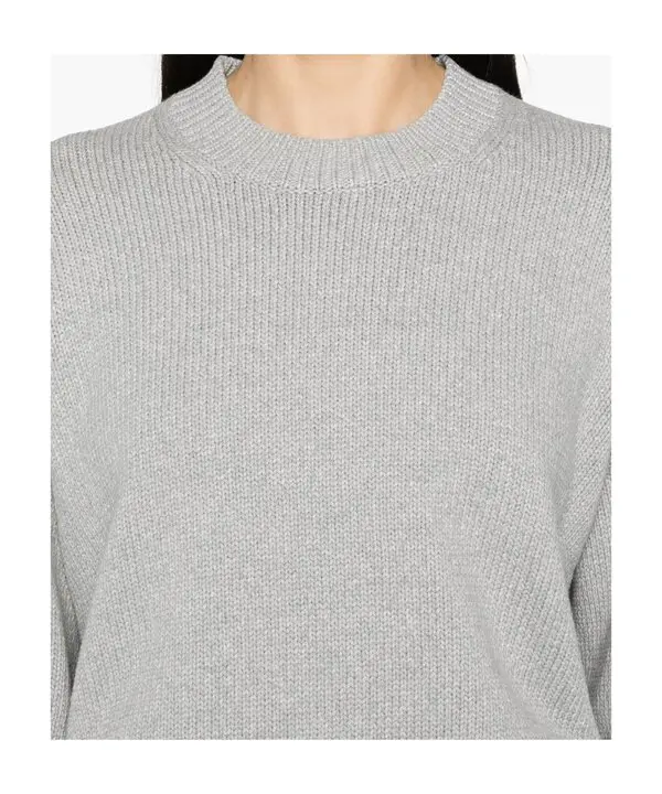 Theory Crewneck Knitted Jumper - Light Gray