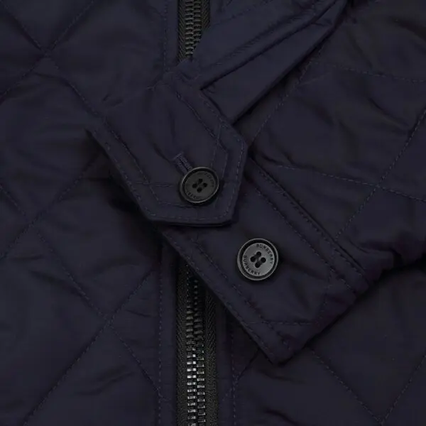 Burberry Diamond Quilted Jacket With Corduroy Collar