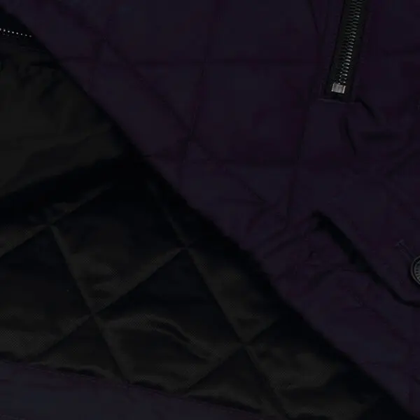 Burberry Diamond Quilted Jacket With Corduroy Collar