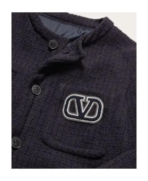 Valentino Garavani Vlogo Signature Buttoned Tweed Jacket