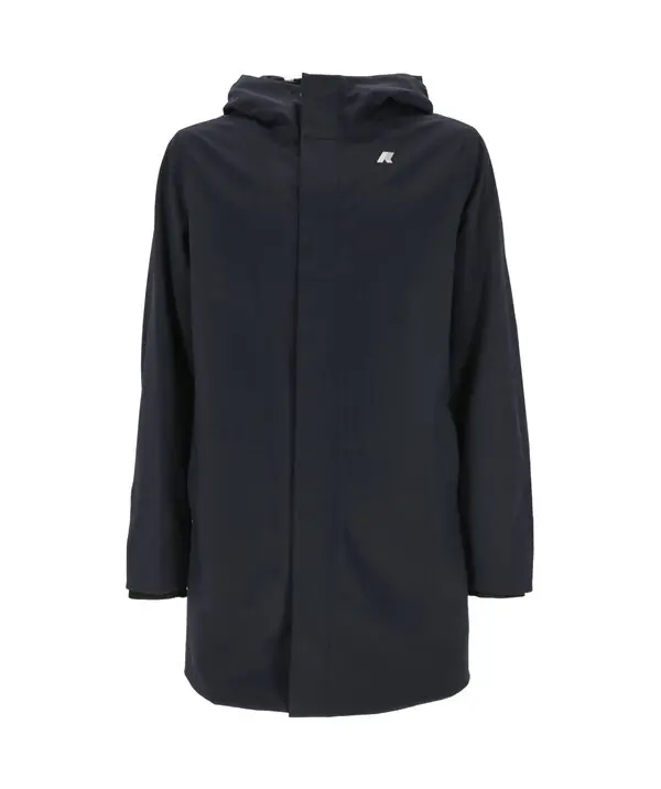 K-WAY Logo Patch Hooded Coat