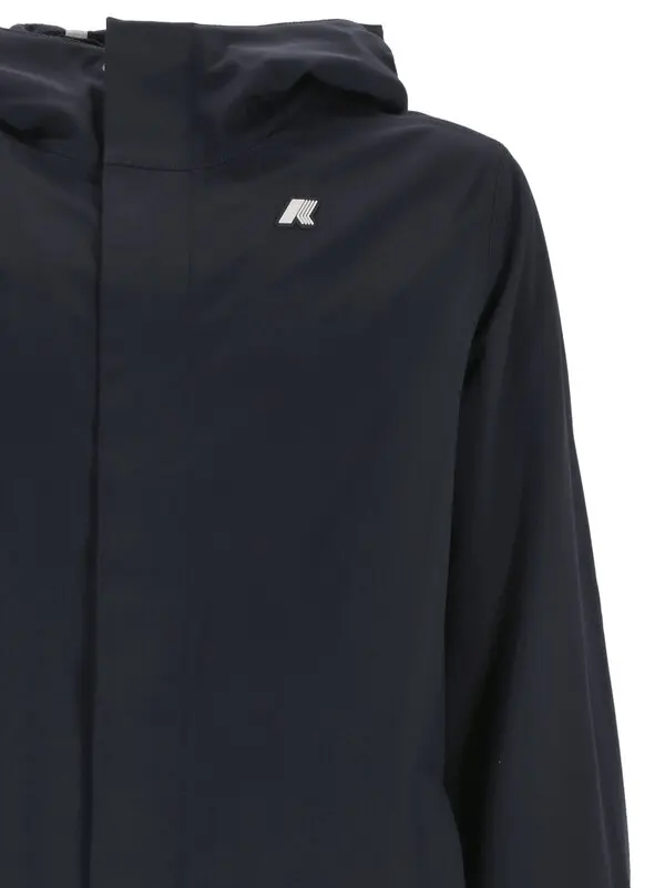 K-WAY Logo Patch Hooded Coat