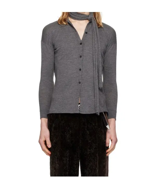 MAGLIANO Button-down Knitwear With Detachable Scarf