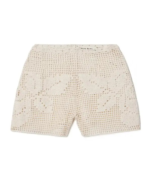 Magda Butrym Crochet Floral High-waisted Shorts
