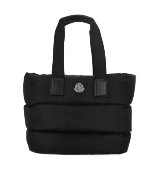 Moncler Logo Patch Padded Tote Bag - Black
