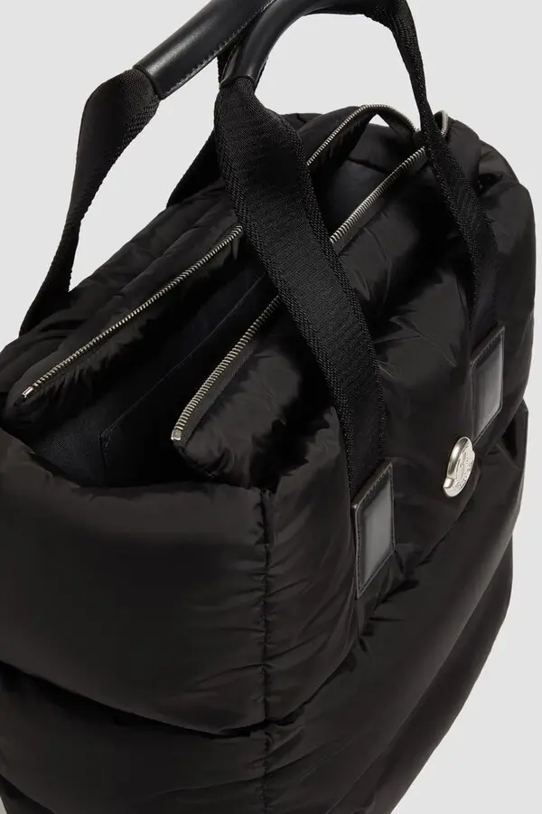 Moncler Logo Patch Padded Tote Bag - Black