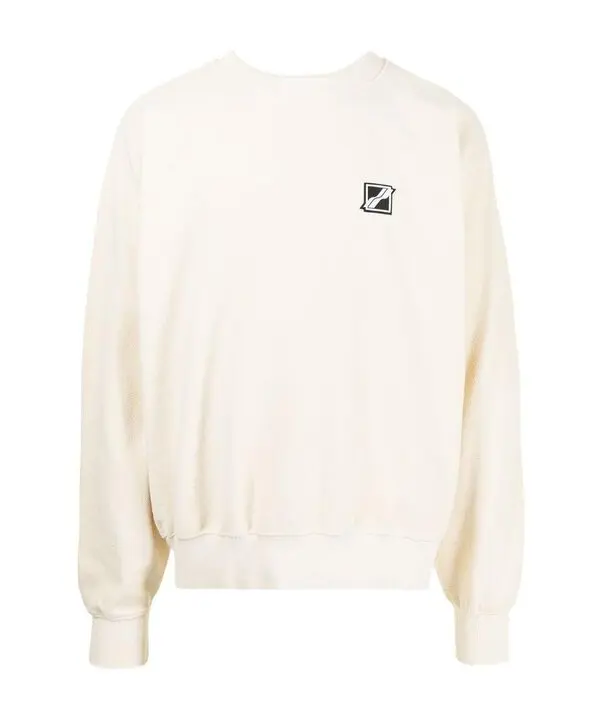 We11Done Logo-patch Sweatshirt - White