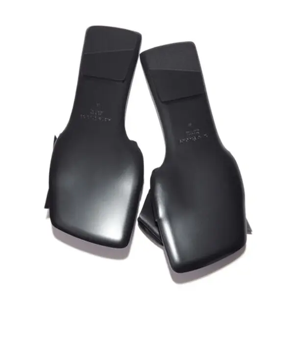 Acne Studios Bow Detail Square Toe Slip-on Slides - Black