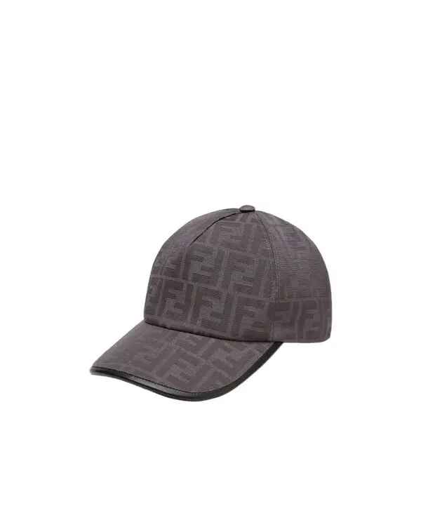 Fendi Ff Jacquard Curved-peak Baseball Cap - Grey
