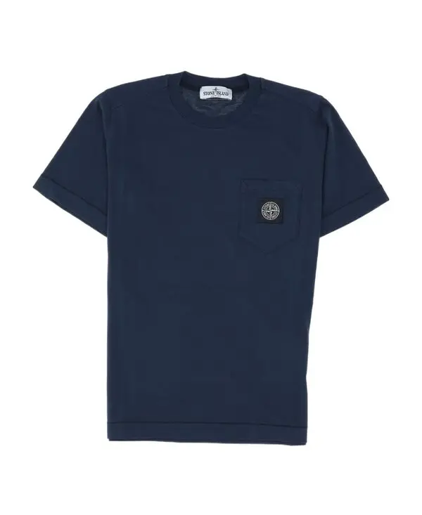 Stone Island Logo Patch Crewneck T-shirt - Blue
