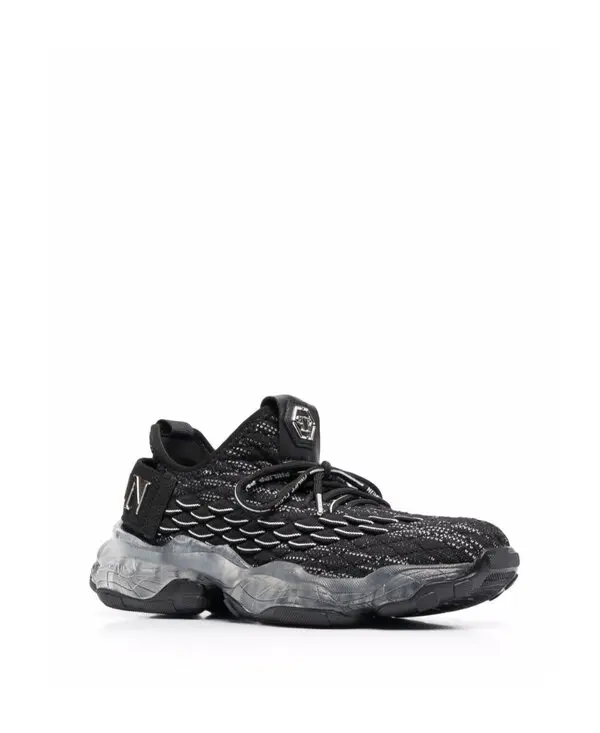 Philipp Plein Hexagonal Logo Runner Sneakers - Black
