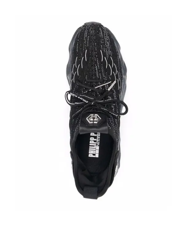 Philipp Plein Hexagonal Logo Runner Sneakers - Black