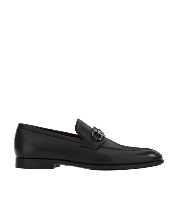 FERRAGAMO Gancini Buckle Loafers - Black