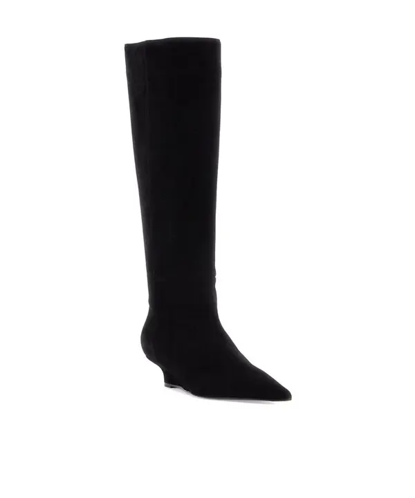 TOTEME Pointed Toe Wedge Boots With Side Zip