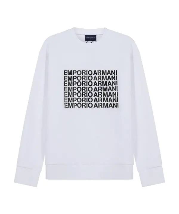 Emporio Armani Logo Print Sweatshirt - White