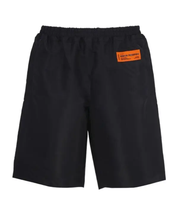 Heron Preston Logo Patch Knee-length Track Shorts - Black