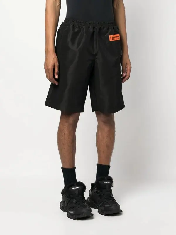 Heron Preston Logo Patch Knee-length Track Shorts