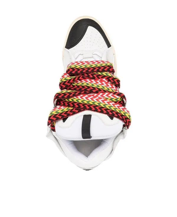 LANVIN Curb Lace-up Sneakers - Nude