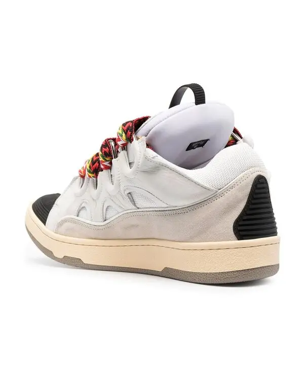 LANVIN Curb Lace-up Sneakers - Nude