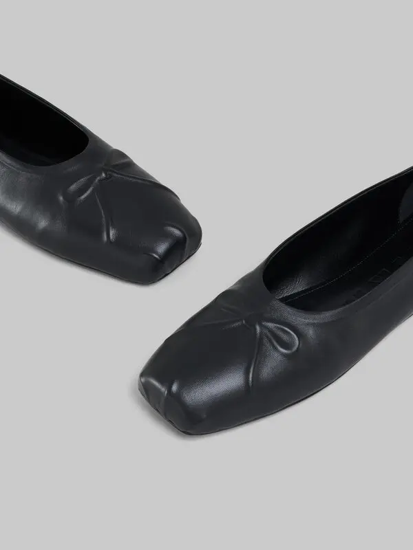 Marni Seamless Little Bow Ballet Flats - Black
