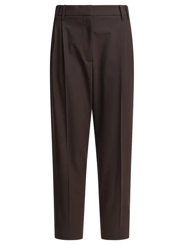 Brunello Cucinelli Straight-leg Tailored Trousers - Black