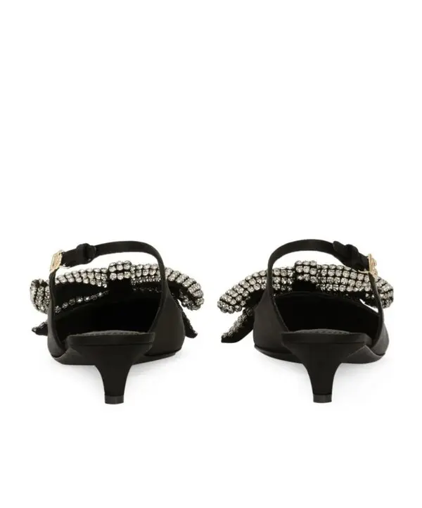 Dolce & Gabbana Embellished Slingback Pumps - Black