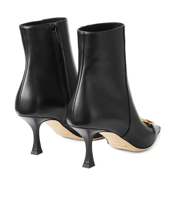 JIMMY CHOO Pointed Toe Zip Up Ankle Boots