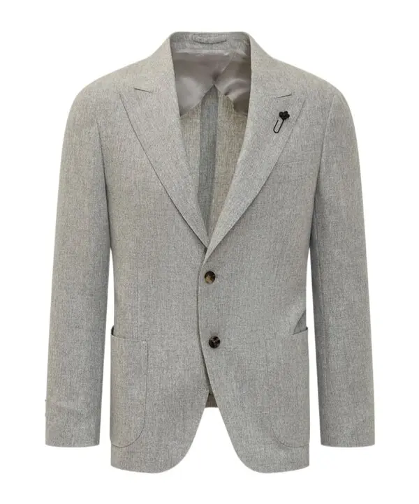 LARDINI Single-breasted Tailored Blazer - Gray