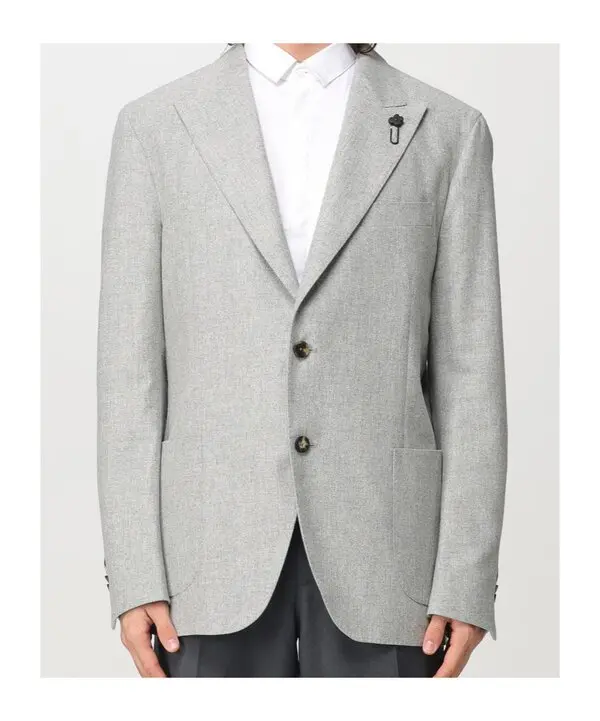 LARDINI Single-breasted Tailored Blazer - Gray