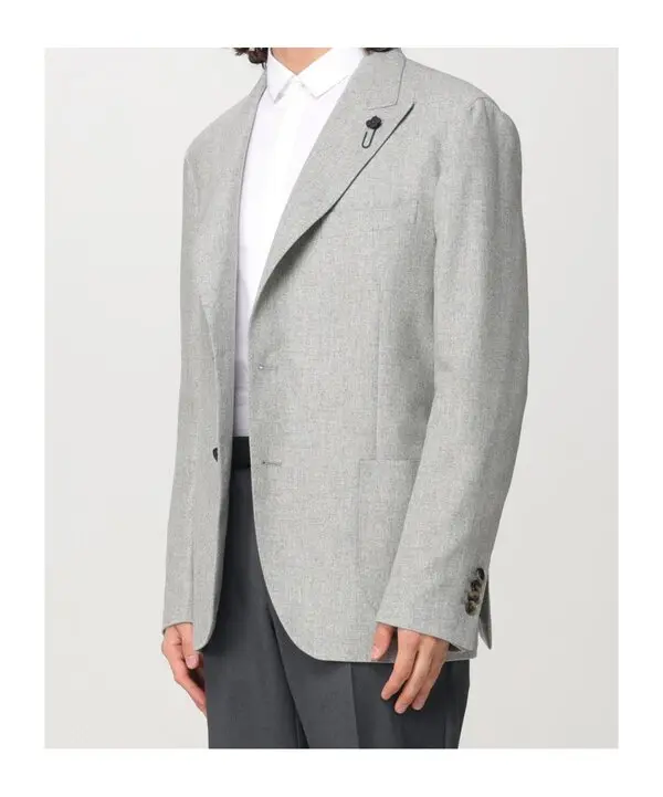 LARDINI Single-breasted Tailored Blazer - Gray
