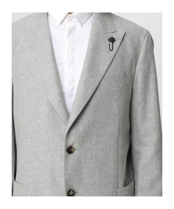 LARDINI Single-breasted Tailored Blazer - Gray