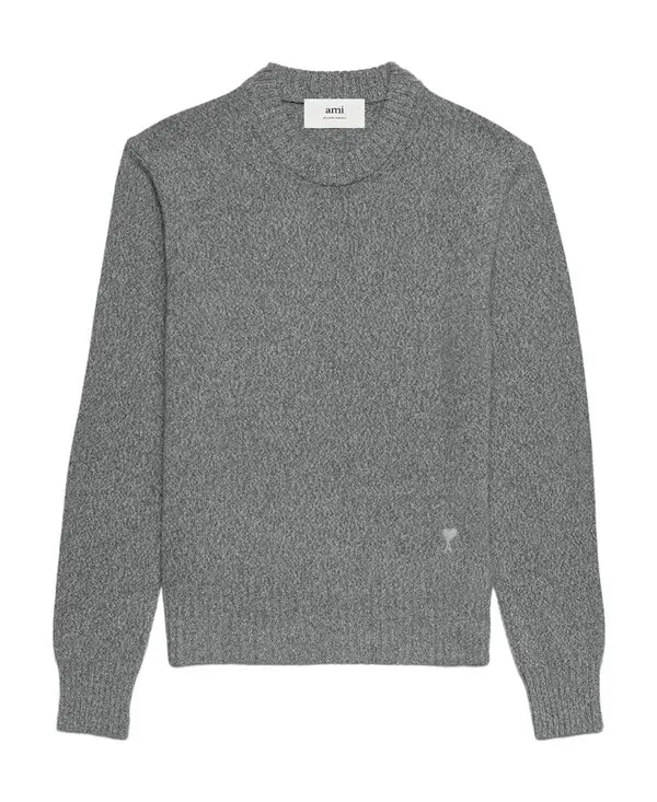 Ami De Coeur Embroidered Knitted Jumper - Gray