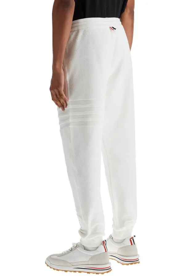Thom Browne Four-striped Cotton Sweatpants - White