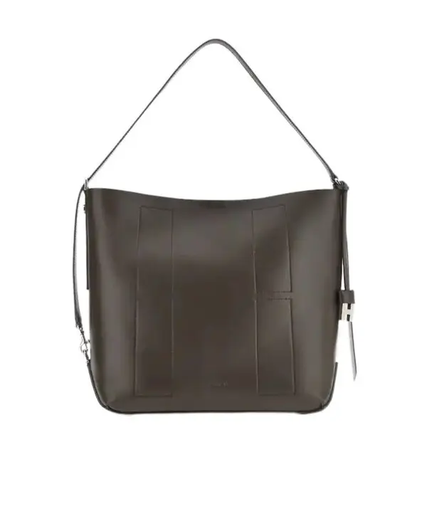 Hogan Panelled Shoulder Bag - Brown