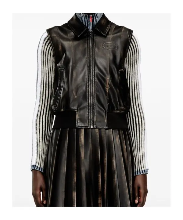 DIESEL® G-inko Distressed Effect Bomber Vest