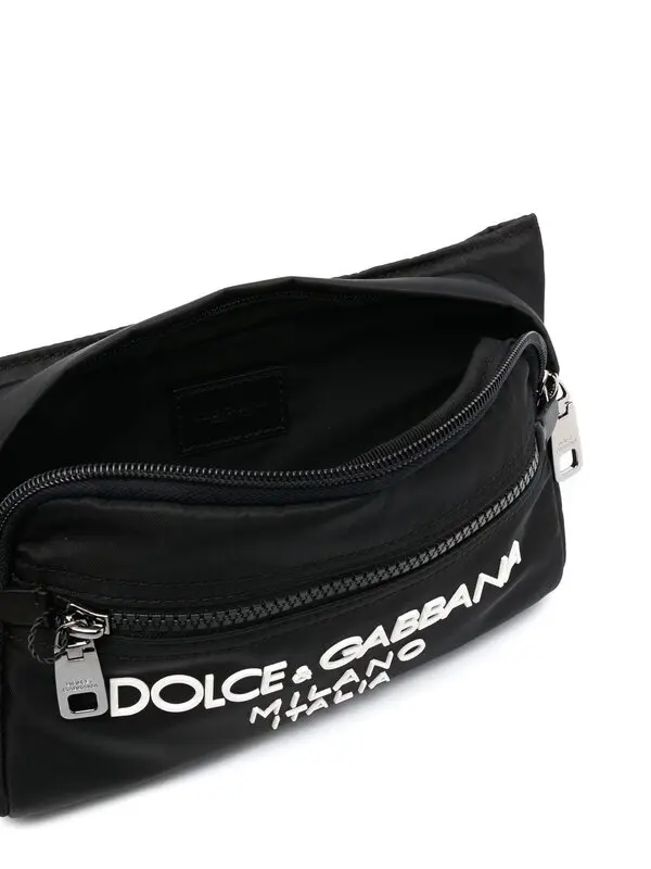 Dolce & Gabbana Logo Zipped Belt Bag - Black