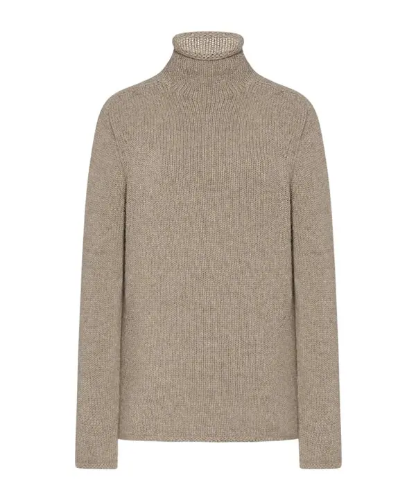 THE ROW Mariam Turtleneck Jumper - Light Pebble