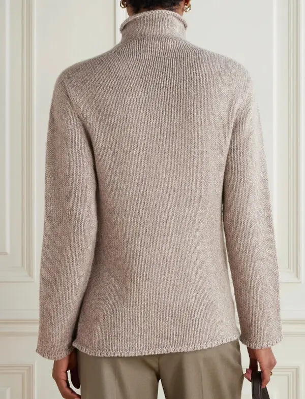 THE ROW Mariam Turtleneck Jumper - Light Pebble