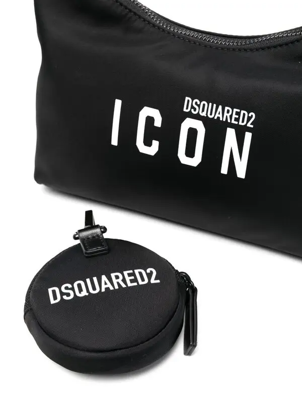 Dsquared2 Logo Printed Zipped Shoulder Bag