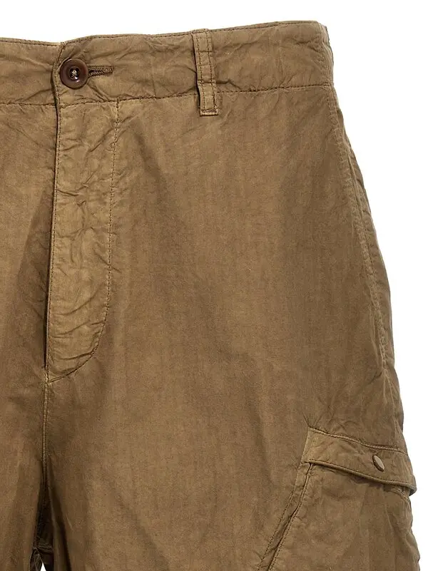 C.P. COMPANY Logo Patch Bermuda Shorts - Green